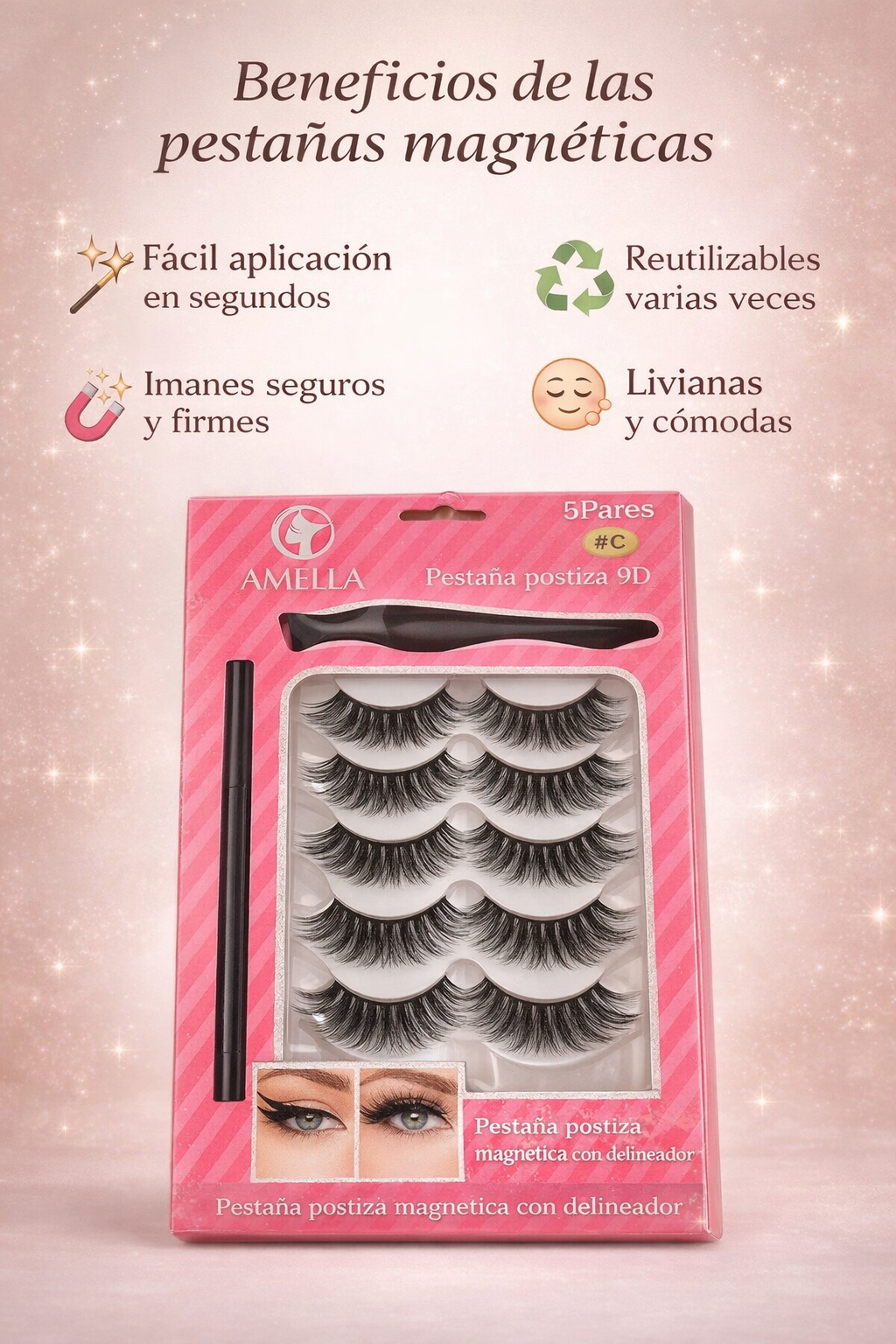 Pestanas Magnéticas Reutilizables – MAVIRA SHOP